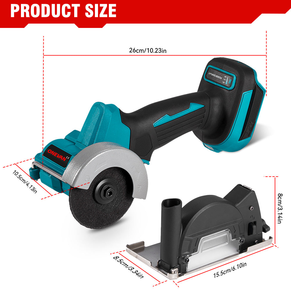 Electric Tool Combo Kit 2pcs Cordless Handheld Planer + Angle Grinder ...