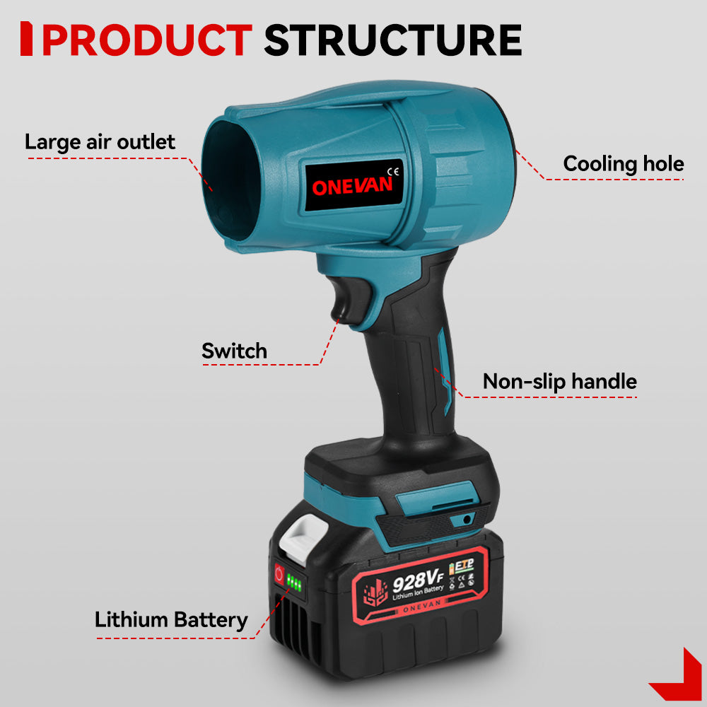 ONEVAN 1500W Turbocharged Brushless Blower High-Performance Wind Machi